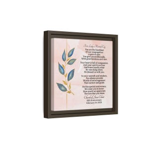 Pastor's Wife Gift | Church Anniversary Framed Canvas Wall Art With ...