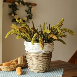 Handmade Faux Dried Flower, Artificial Dried Millet Bouquet, Vase ...