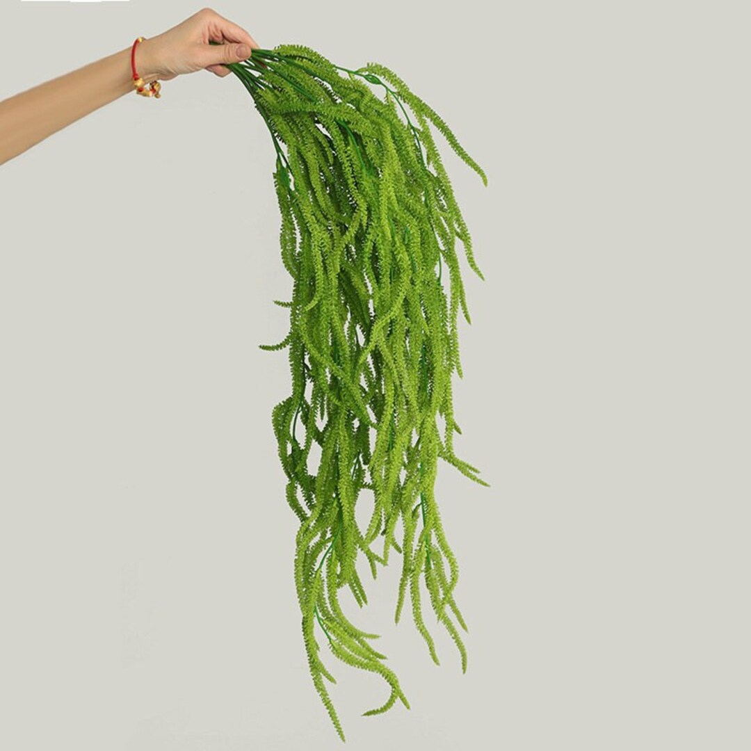 32 Long Artificial Hanging Fern, Fake Hanging Plant, Fake Plant Vine ...