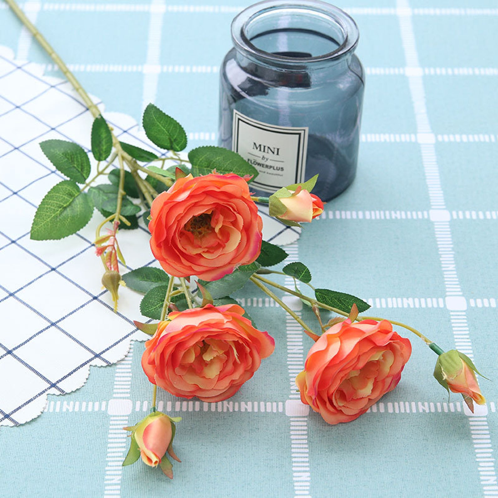 Artificial rose flowers silk rose white rose stems flower | Etsy