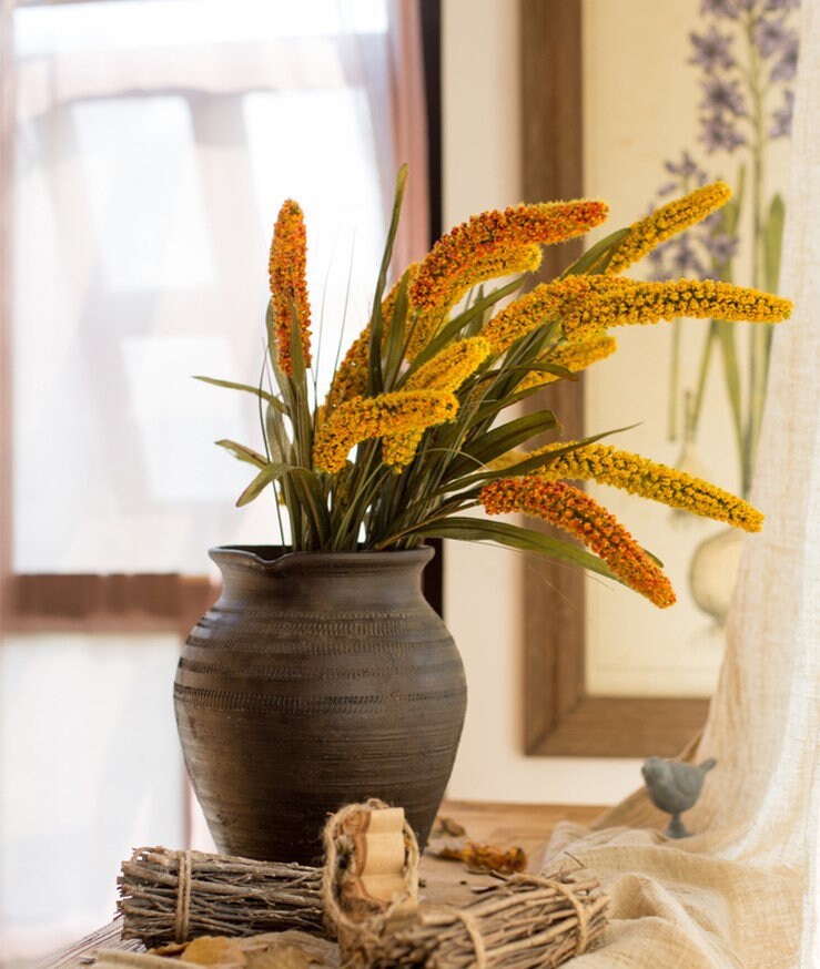Handmade Faux Dried Flower Artificial Dried Millet Bouquet - Etsy