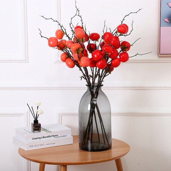 30 Artificial Persimmon Fruit Arrangement Fake Spray - Etsy