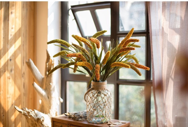 Handmade Faux Dried Flower Artificial Dried Millet Bouquet - Etsy