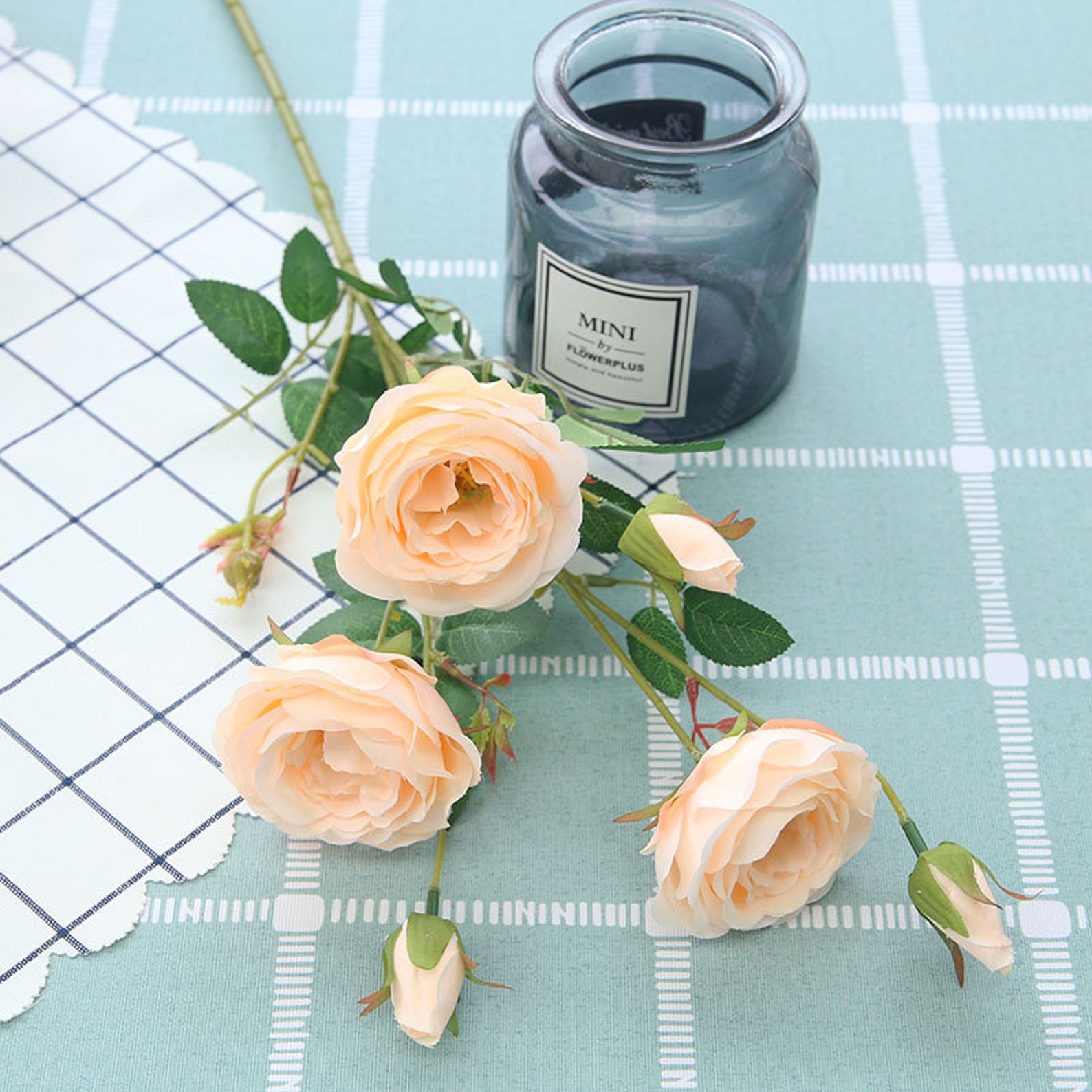 Artificial rose flowers silk rose white rose stems flower | Etsy