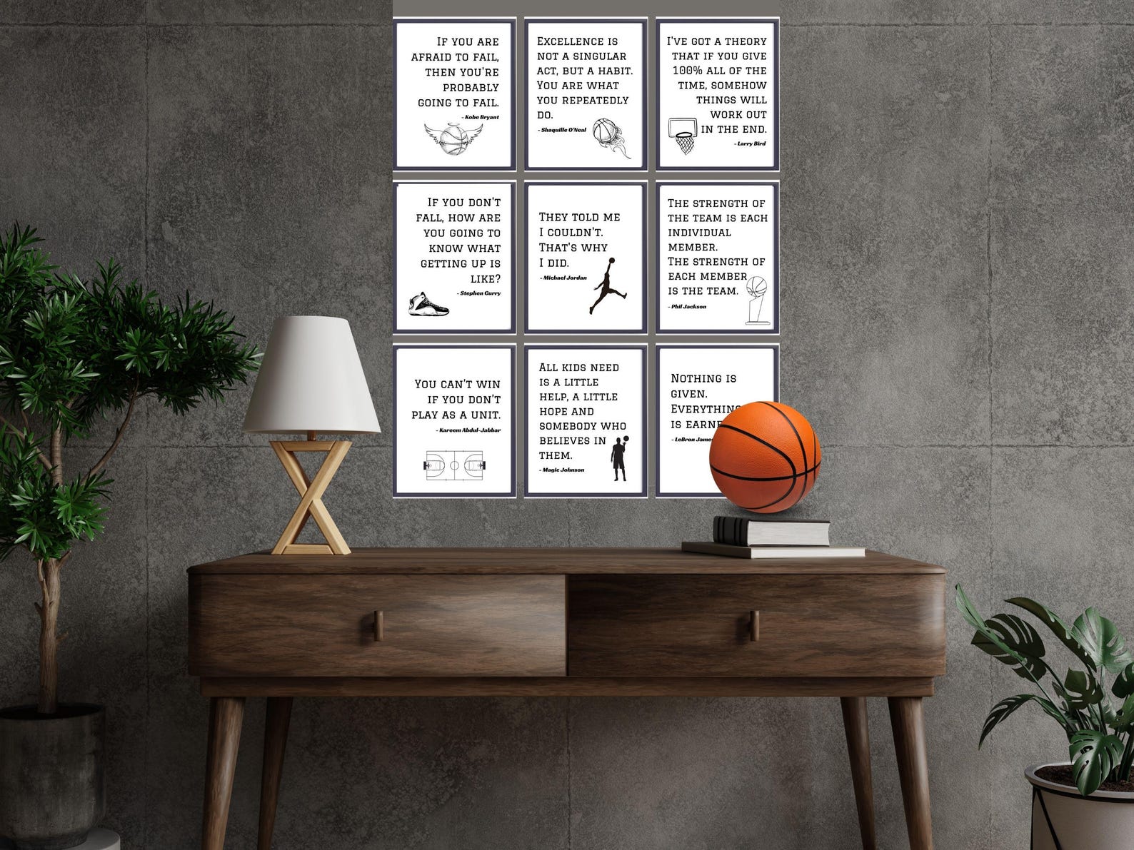Basketball Quotes | Inspirational Athlete Quotes | Office Art | Sports ...