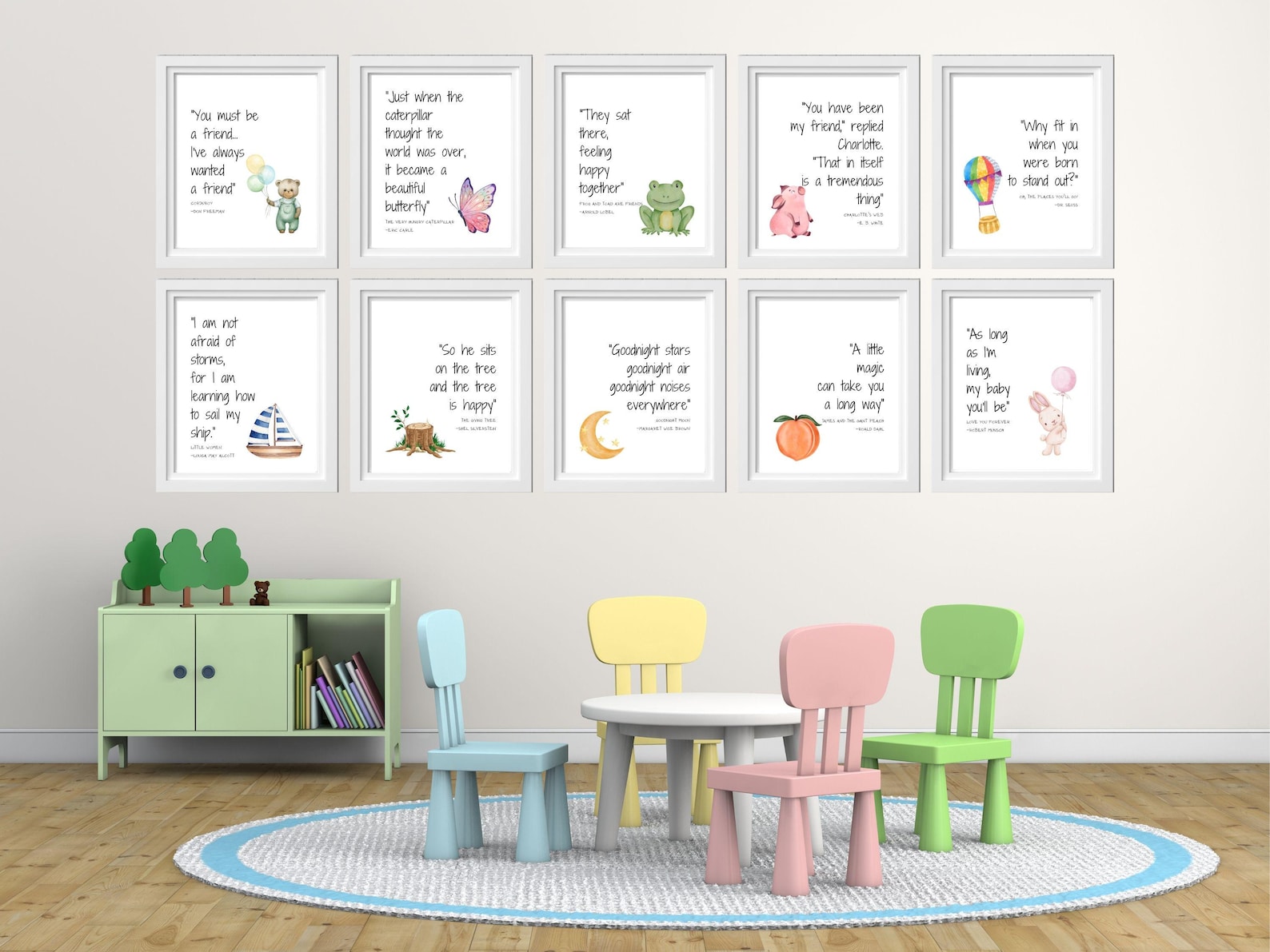 Classic Children's Book Quotes, Printable Nursery Art, Literary Kids ...