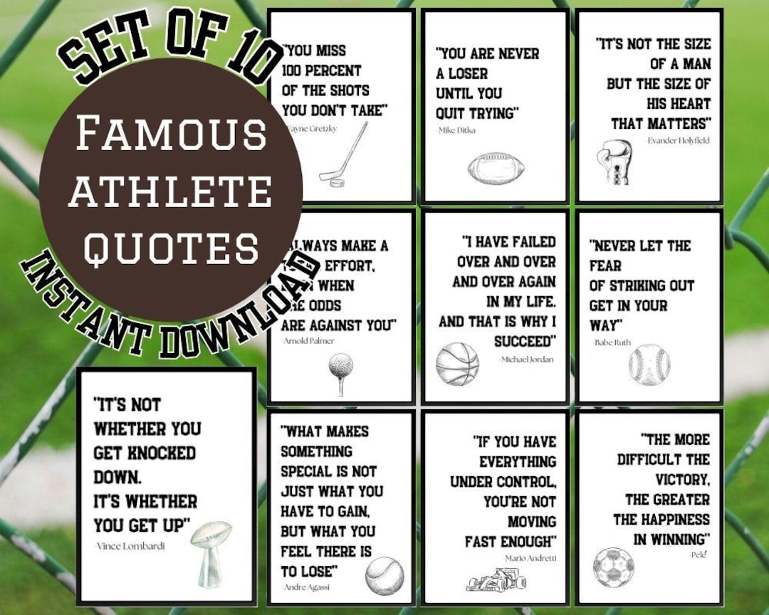 Famous Athletes Quotes | Motivational Sports Sayings | Popuar Athlete ...