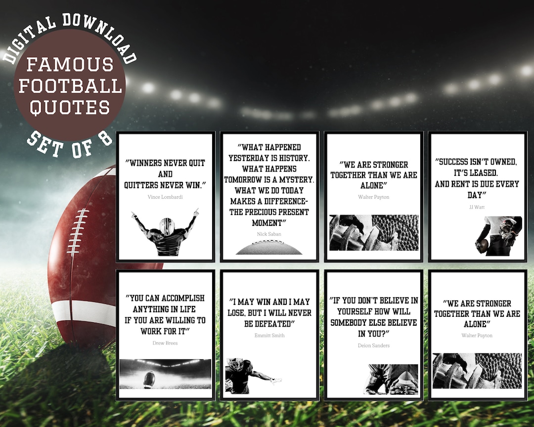 Football Quotes Printable Art | Professional Athlete Quotes ...