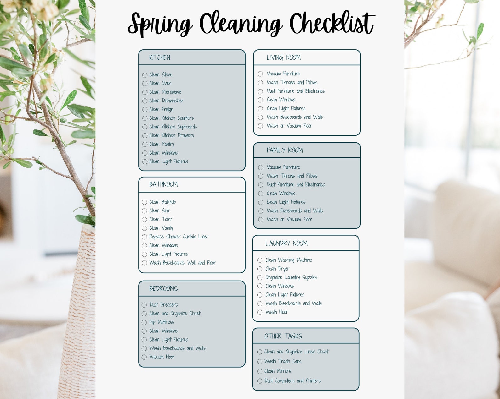 Spring Home Maintenance Checklist | Spring Cleaning List | Seasonal ...