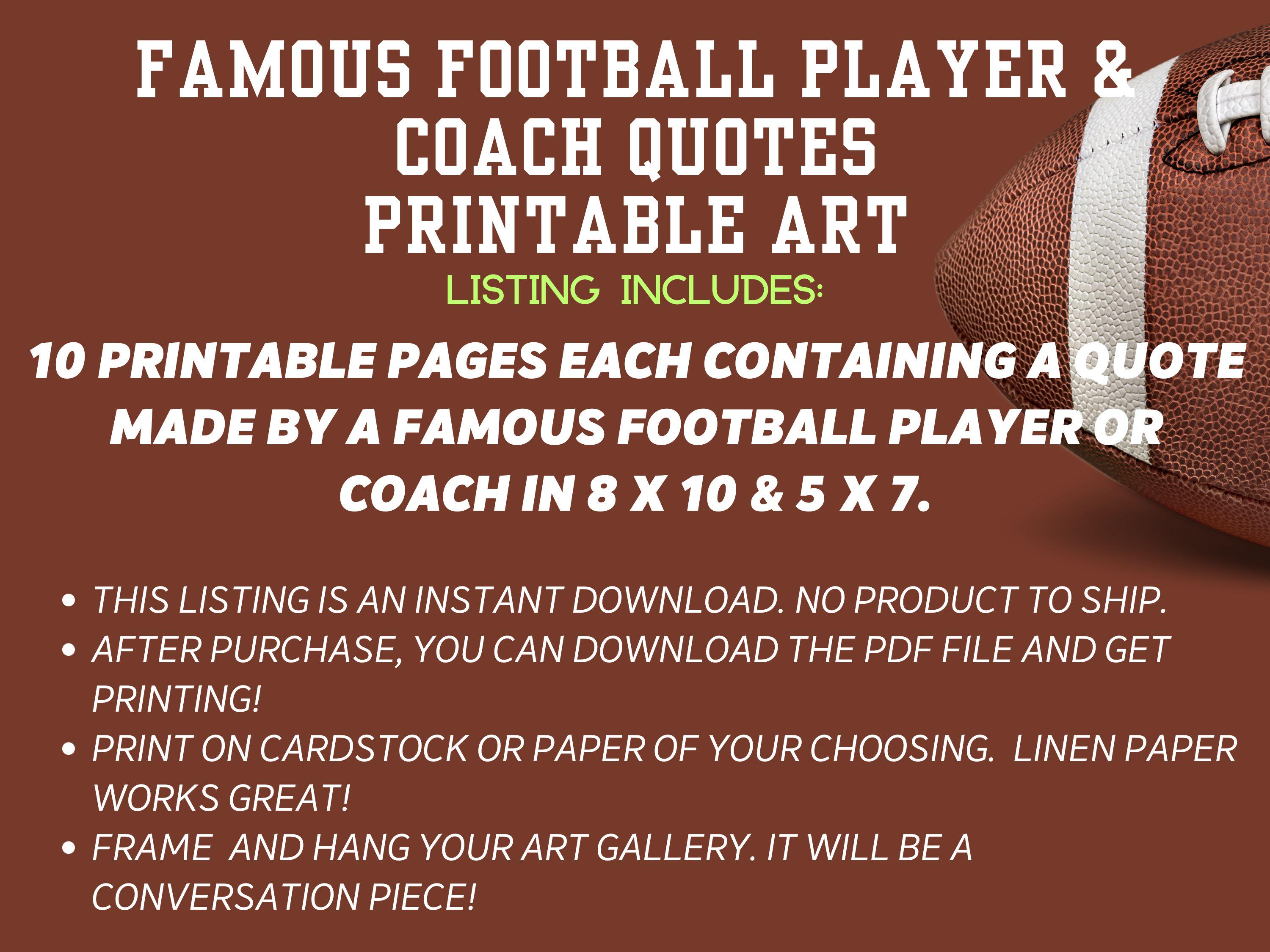 Famous Football Player Quotes | Professional Athlete Quotes ...