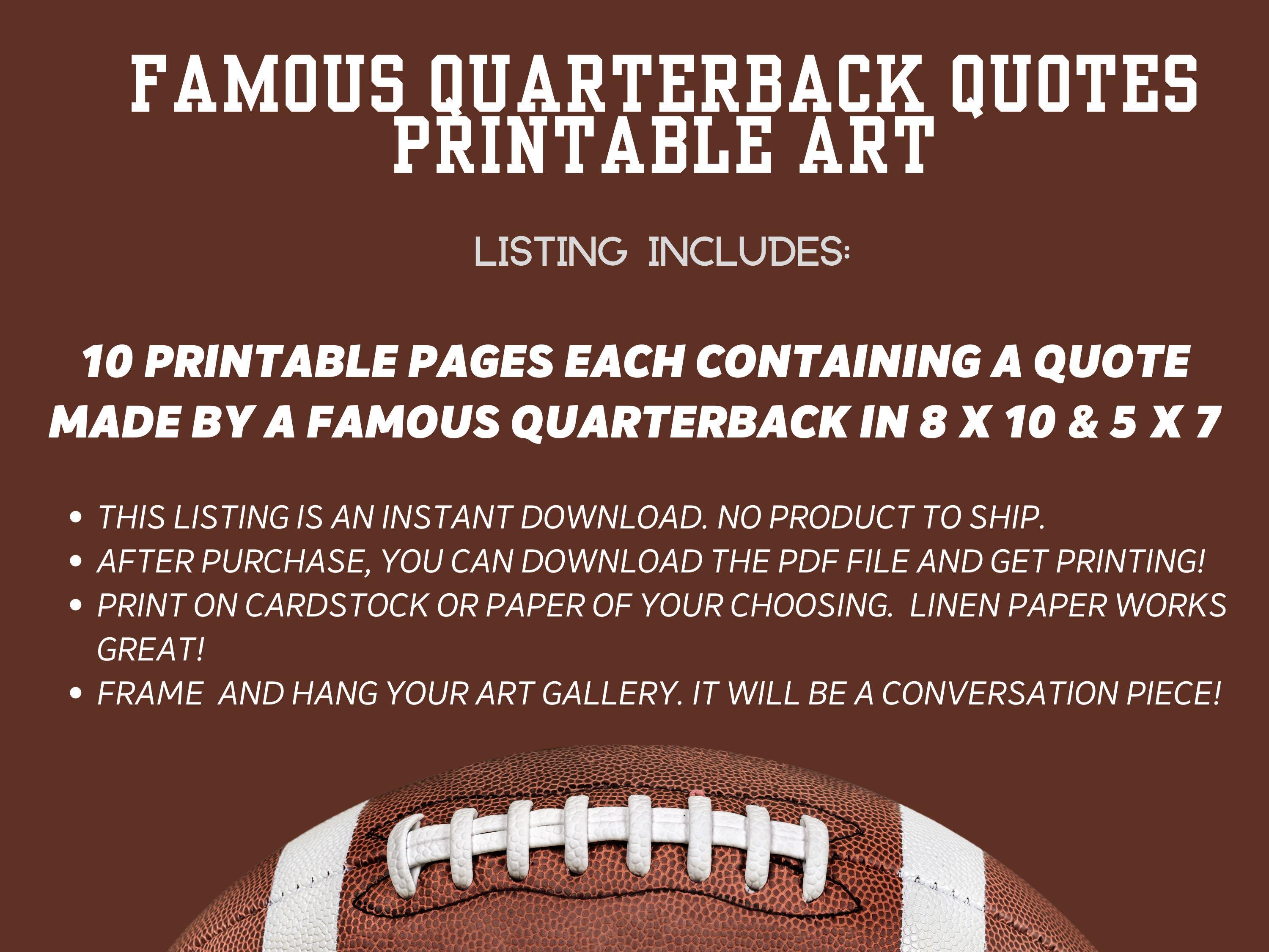 Football Player Quotes | Professional Quarterback Quotes ...