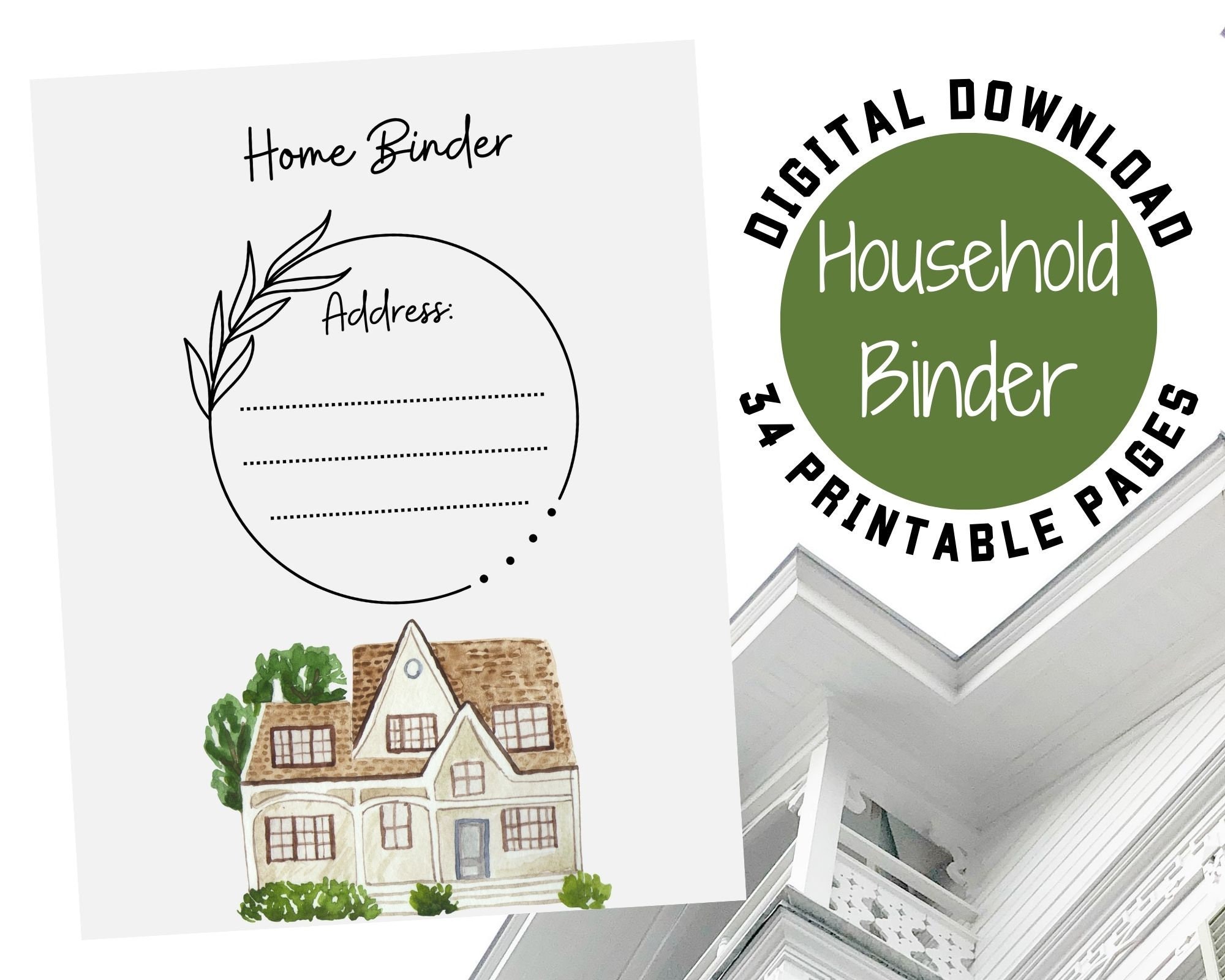 Home Maintenance Binder Household Management Emergency Binder Change of ...