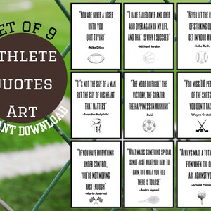 Famous Athlete Quotes Wall Art Motivational Sports Quotes Inspirational ...