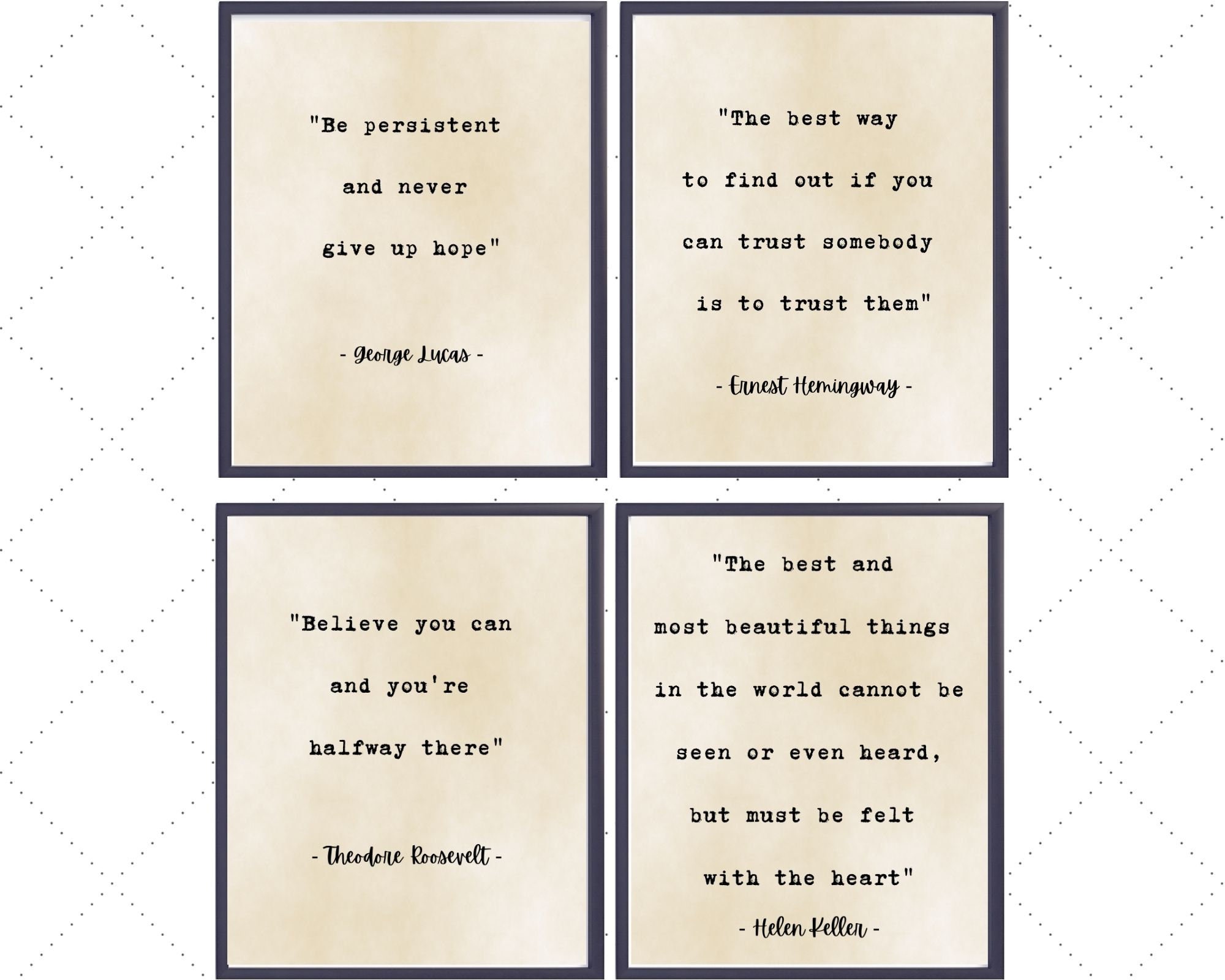 Famous Quotes Wall Art Set of 10 Inspirational Art Prints - Etsy