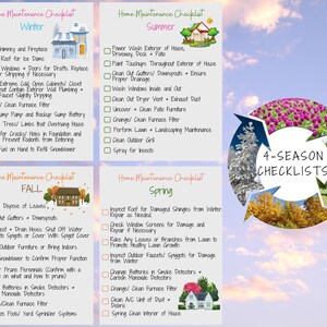 Home Maintenance Binder Household Management Emergency Binder Change of ...