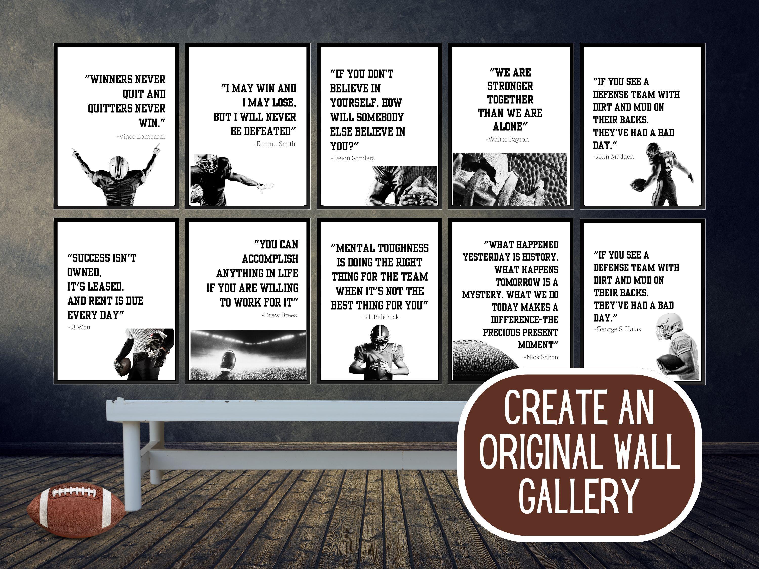 Football Quotes Printable Art Bundle | Professional Athlete Quotes ...
