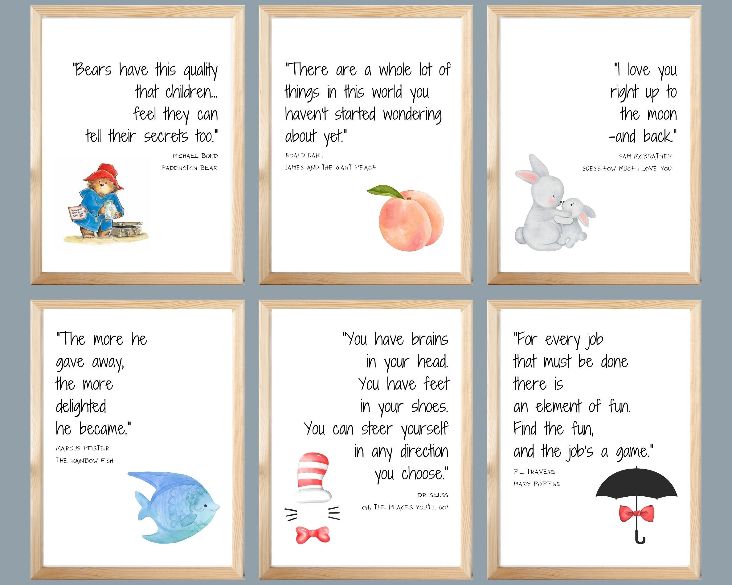 Classic Children's Books Art Children's Book Quotes - Etsy Classic Children's Books Art Children's Book Quotes - Etsy