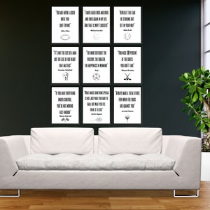 Famous Athlete Quotes Wall Art Motivational Sports Quotes Inspirational ...
