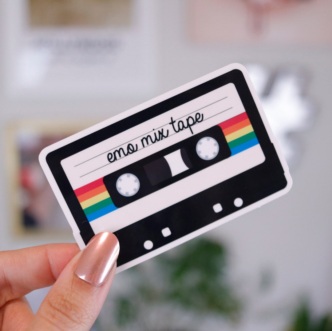 Emo Mix Tape Sticker Emo Kid Sticker 90s Nostalgia Cassette Tape ...