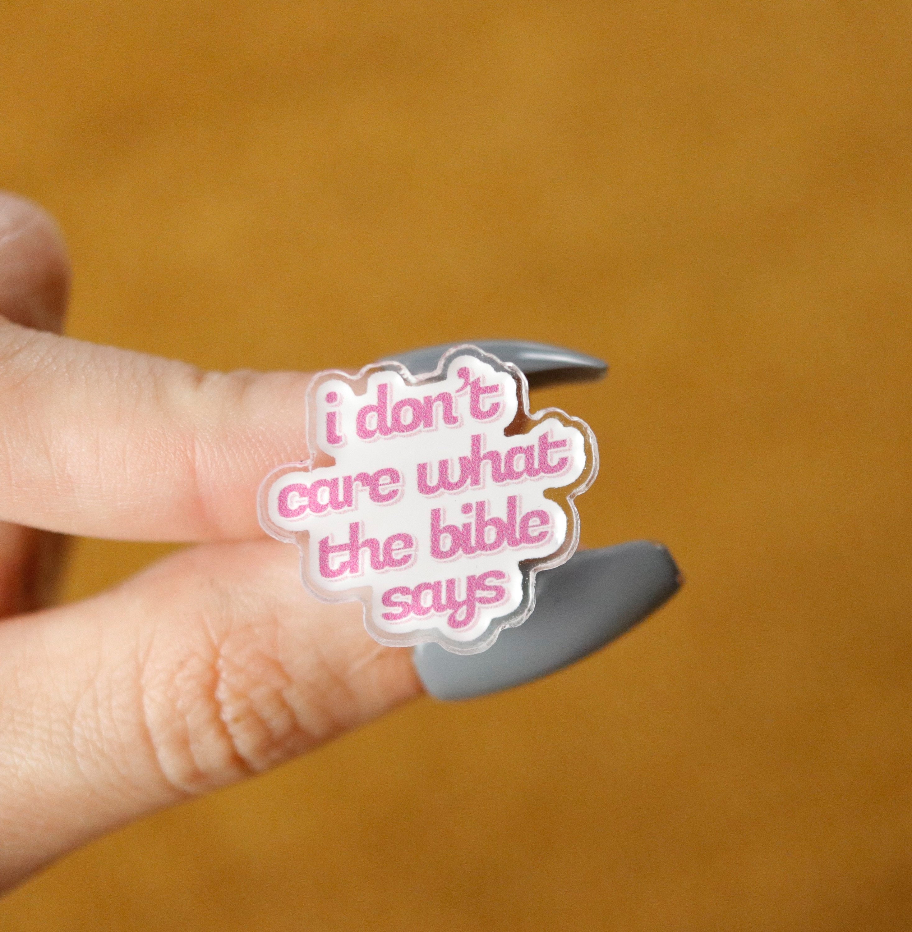 Pro-choice My Body My Choice Pin I Dont Care What the Bible - Etsy