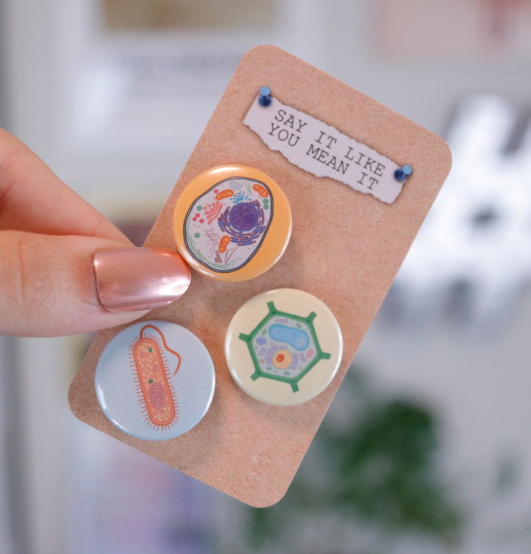 Cell Biology Button Bundle Pack Eukaryotic Cell Button Plant Cell Pin ...