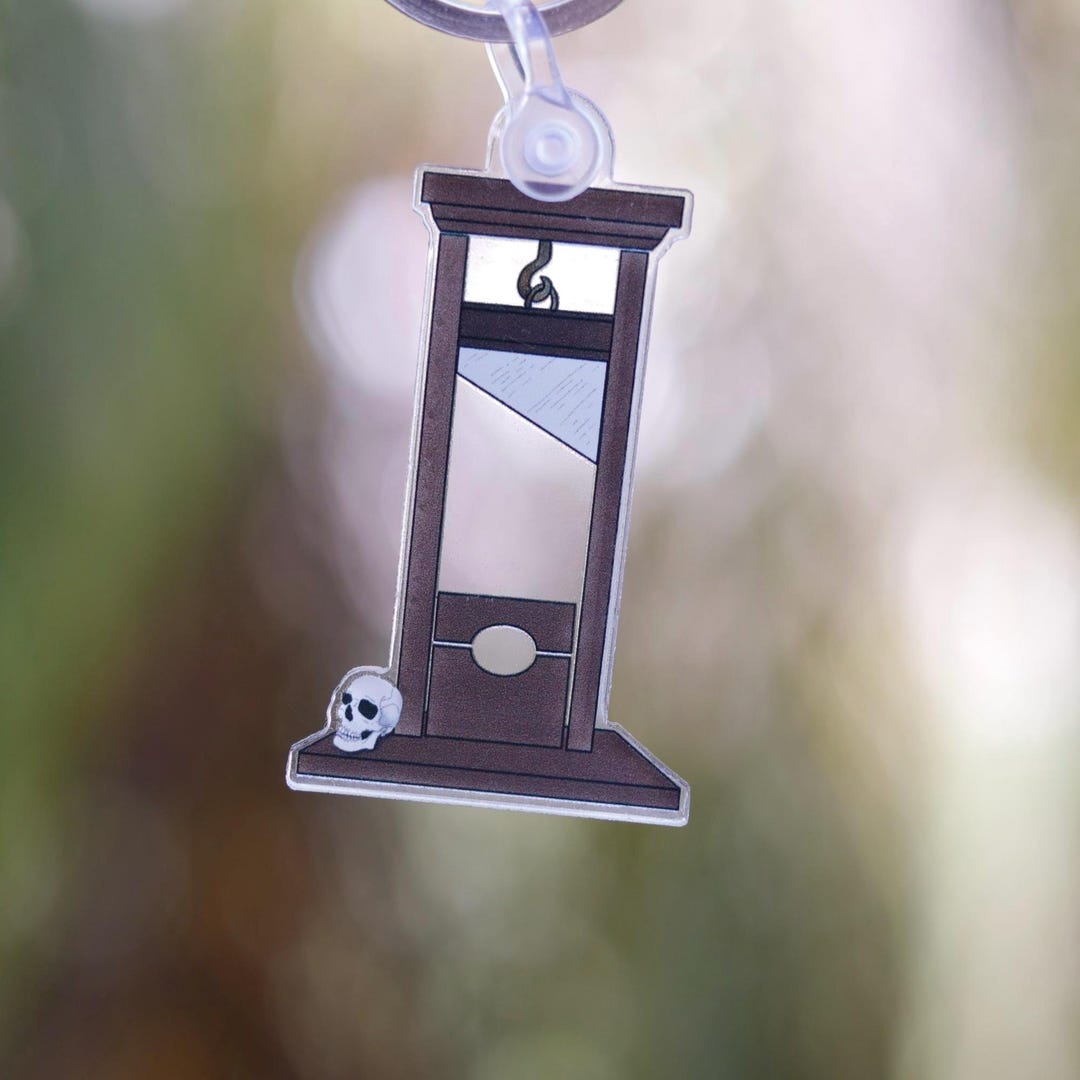 Eat the Rich Keychain Guillotine Key Chain Tax the Rich Key Ring ...