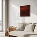 Deep Red Abstract Art Print: Textured Minimalist Japandi Decor - Etsy