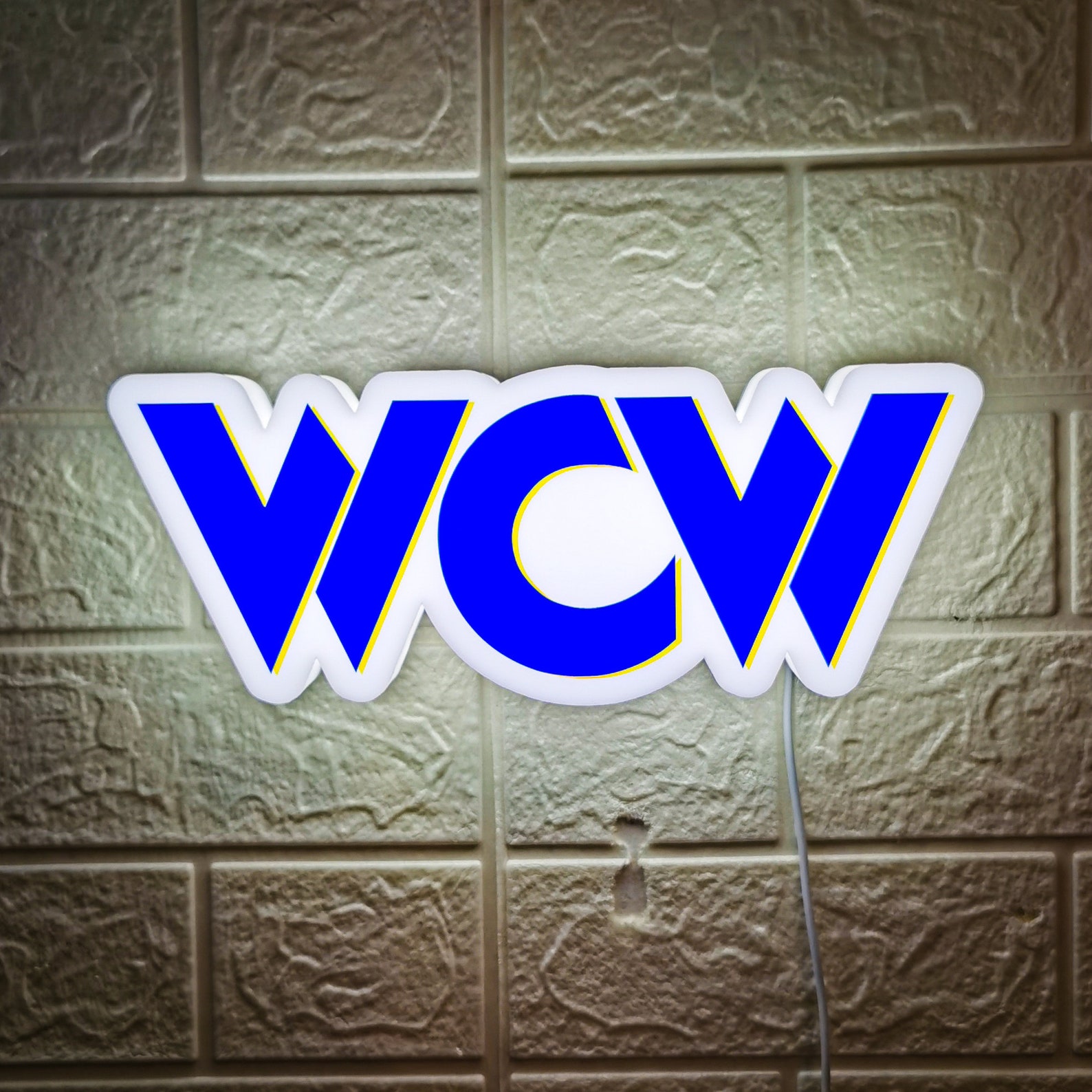 WCW & WWE Wrestling Sign LED Lightbox A special tribute to | Etsy