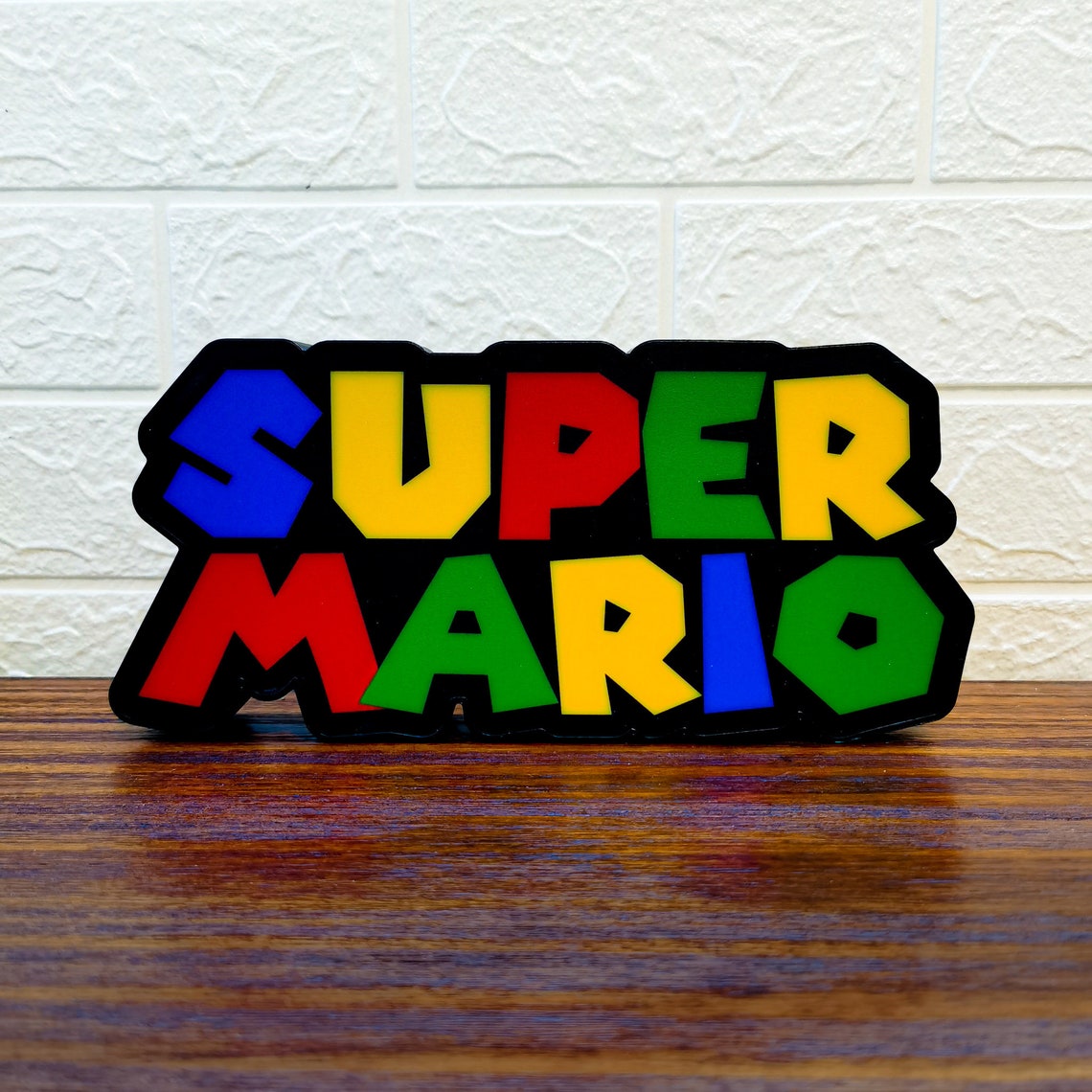 Super Mario Lamp Lightbox 11 inch 3D printed man cave game | Etsy