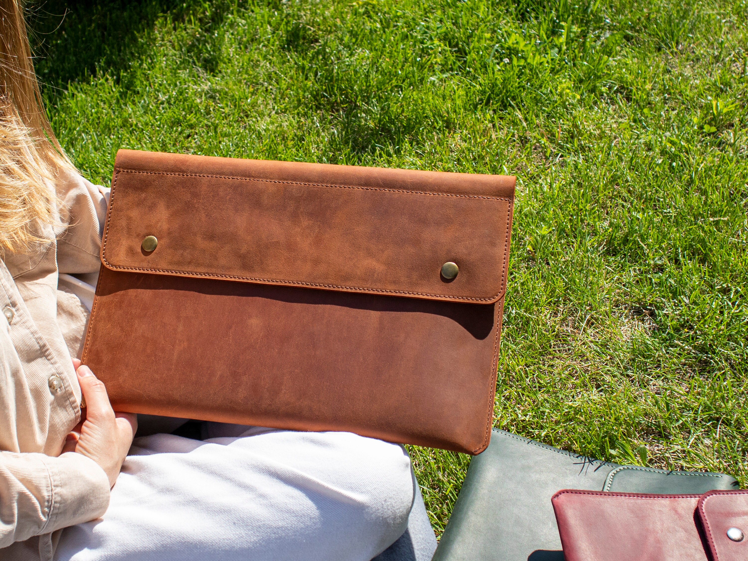 Christmas Gifts Handmade Office Paper Case Leather Portfolio - Etsy