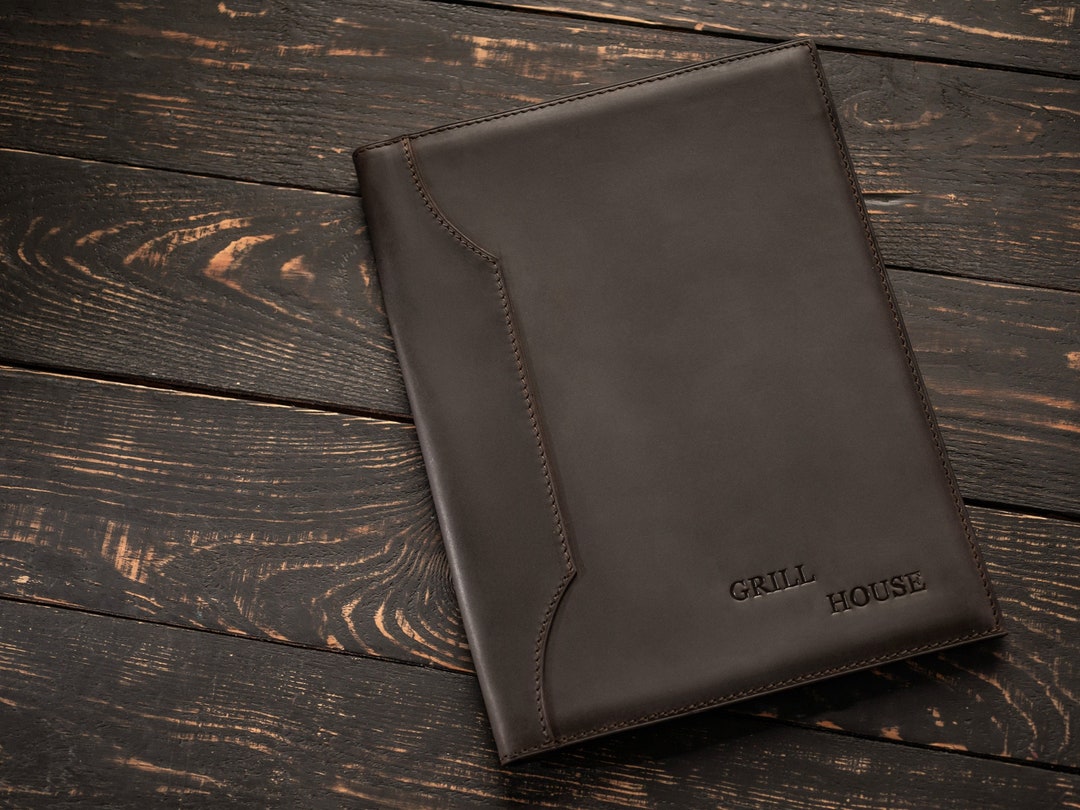 Leather Restaurant Menu Cover Leather Menu Folder for - Etsy