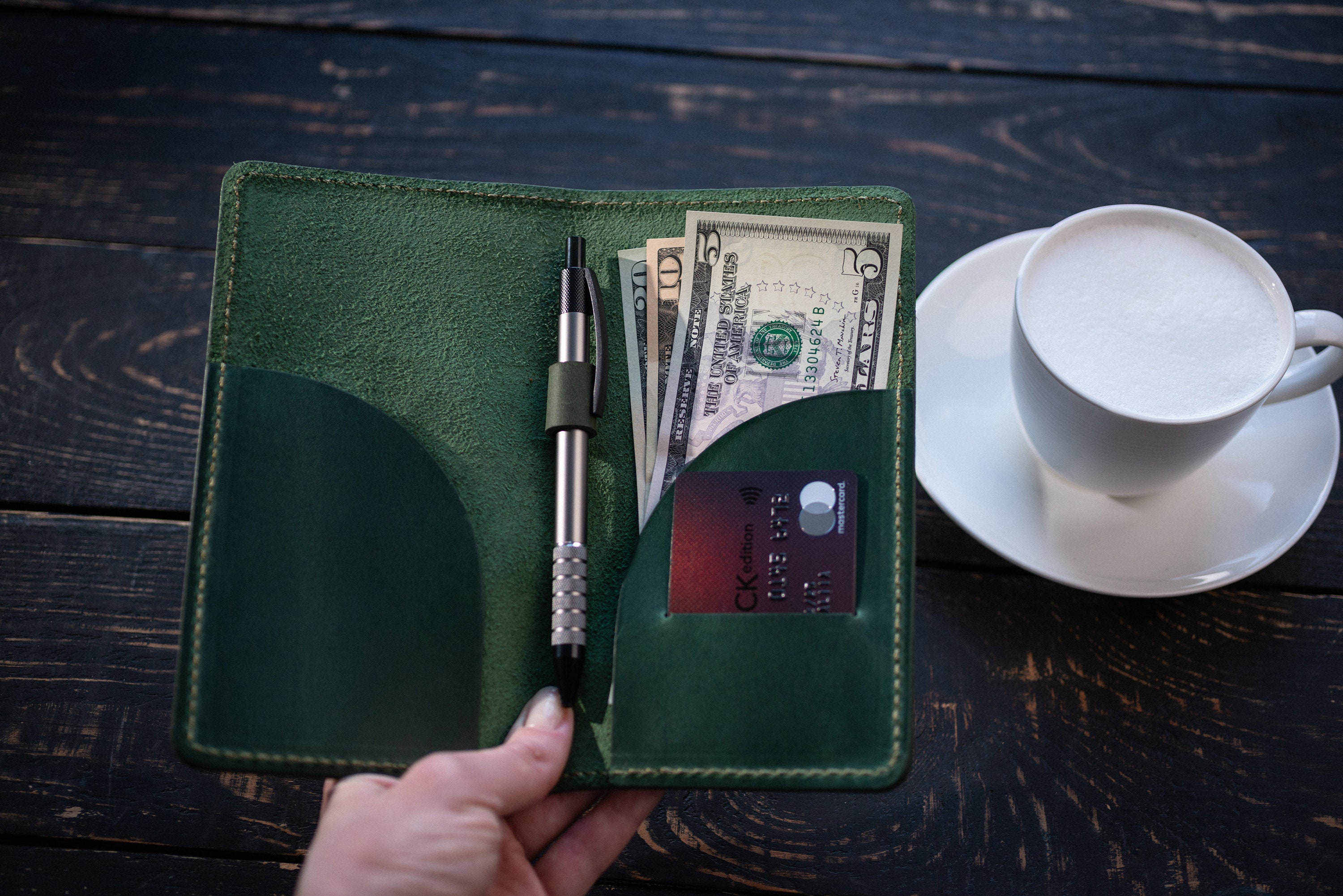Custom Leather Bill Holder, Check Holder for Restaurant, Leather Check ...
