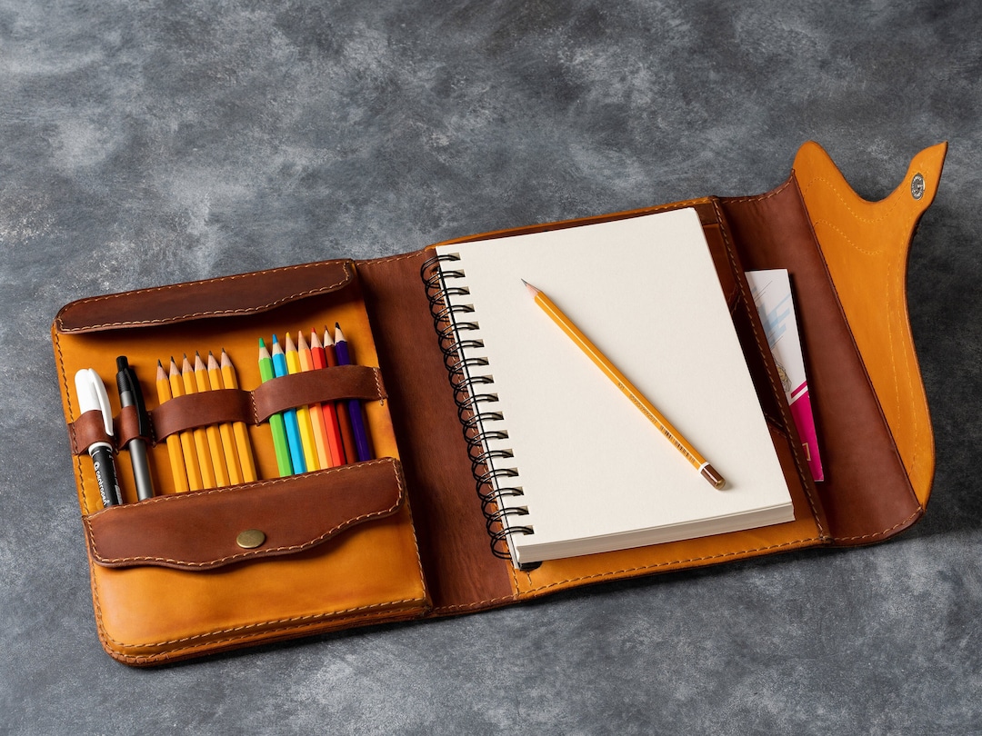 Sketchbook Сover A5 With Shoulder Strap Leather Sketch Pad Cover Sketch ...