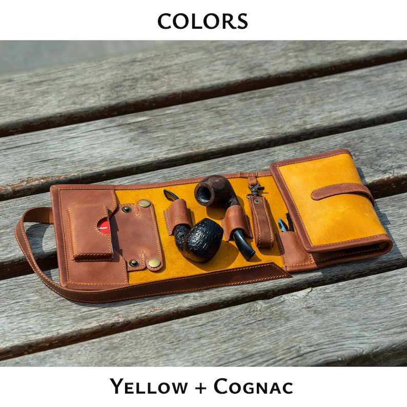 Leather Pipe Case - Personalized Pipe Holder Travel Leather Pipe ...