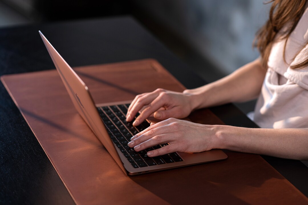 Personalized Leather Desk Pad, Large Mouse Pad Birthday Anniversary ...