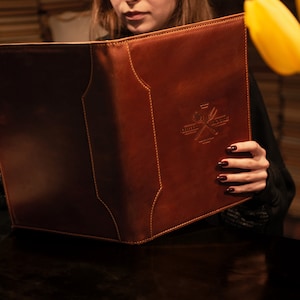 Leather Menu Cover, Restaurant Menu Cover, Menu Holder for Restaurant ...