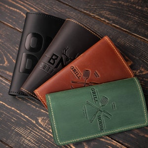 Custom Leather Bill Holder, Check Holder for Restaurant, Leather Check ...