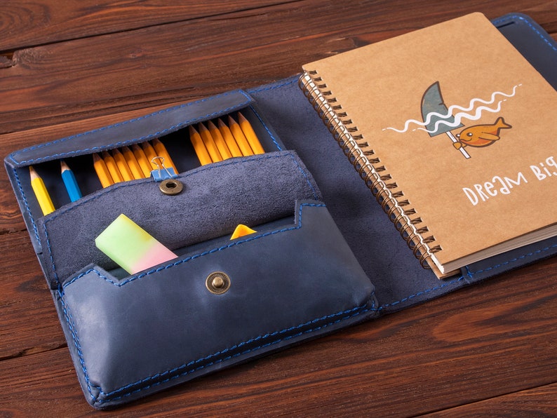 Personalized Leather Sketchbook Cover A5 Handmade Artists - Etsy