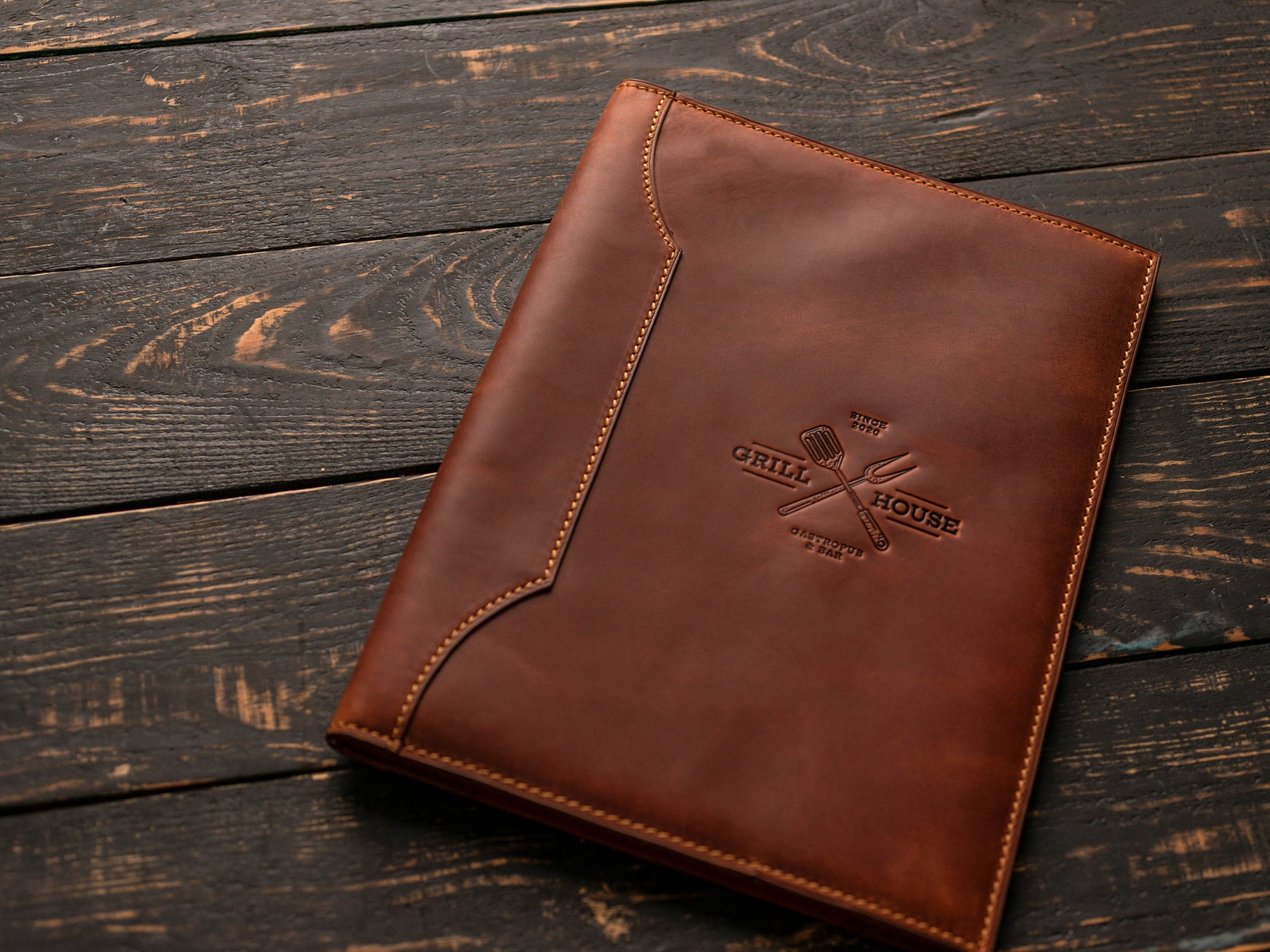 Leather Menu Cover Restaurant Menu Cover Menu Holder for - Etsy