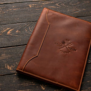 Leather Menu Cover Restaurant Menu Cover Menu Holder for - Etsy