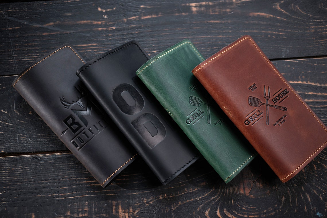 Custom Leather Bill Holder, Check Holder for Restaurant, Leather Check ...