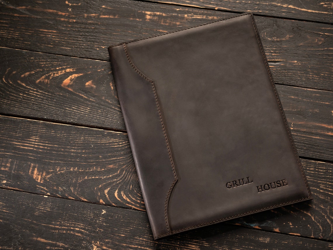 Leather Menu Cover Restaurant Menu Cover Menu Holder for - Etsy