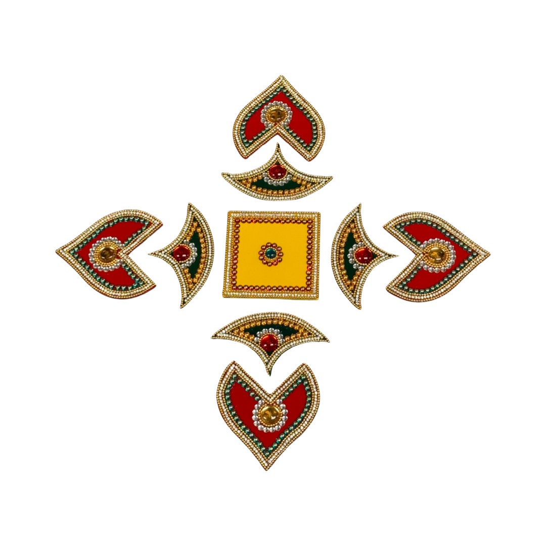 Acrylic Rangoli Set & Diya/candle Stands - Etsy