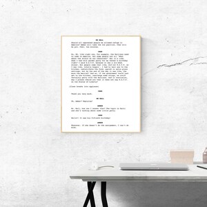 Clueless Quote Screenplay Wall Art | Movie Script Wall Art | Digital ...