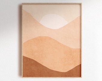 Desert Landscape Printable Wall Art, Boho Wall Decor, Neutral Earth ...