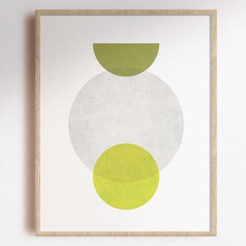 Neutral Geometry Circles Digital Art Print Modern Wall Decor - Etsy