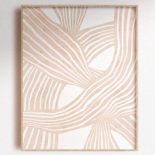 Abstract Pink Line Art Digital Print Contemporary Geometric - Etsy