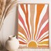 Warm Sunrise Print, Colorful Sun Collage Wall Art, Boho Printable ...