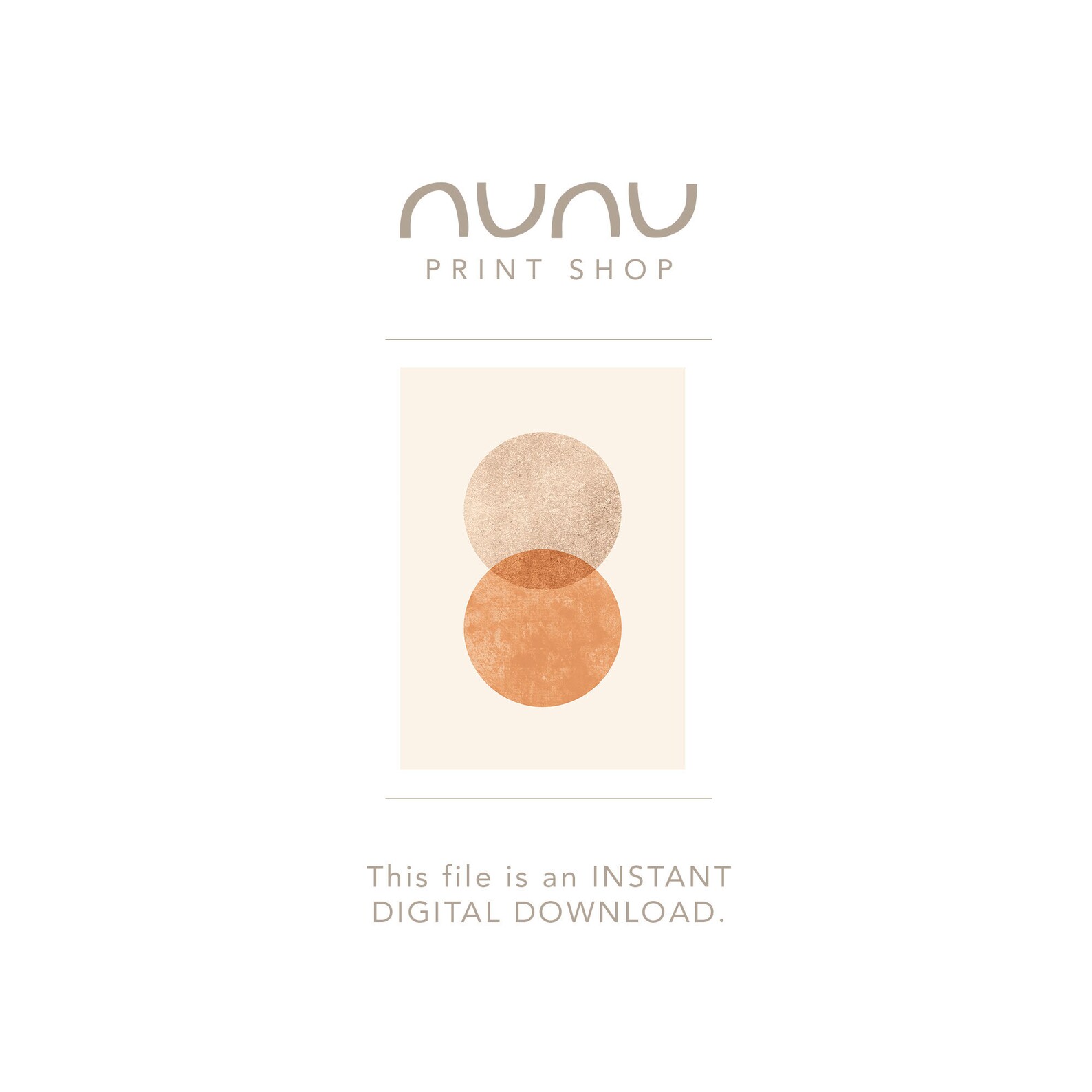 Neutral Geometry Circles Digital Art Print Modern Wall Decor - Etsy