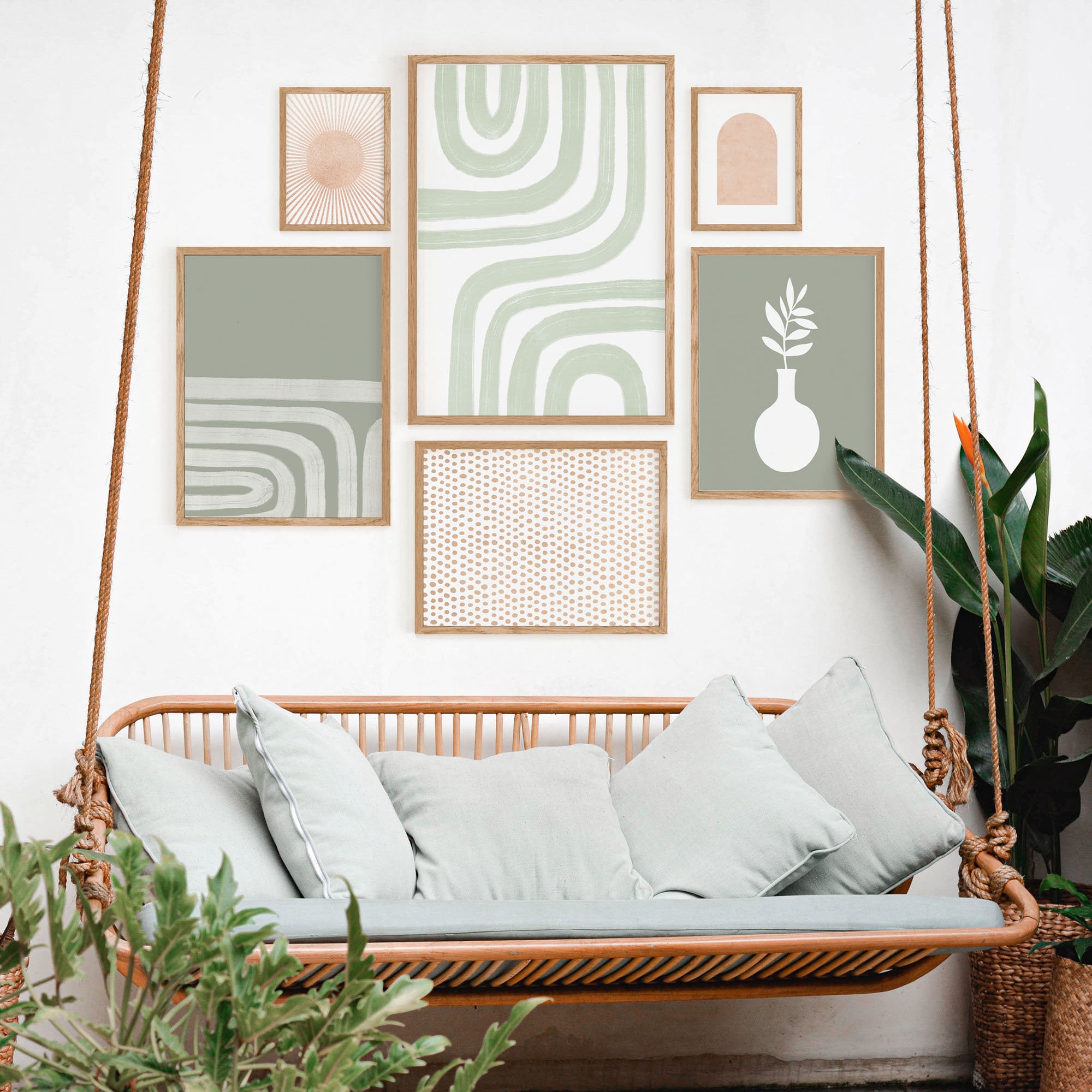 Mint Green Line Art Digital Print Abstract Lines Poster - Etsy